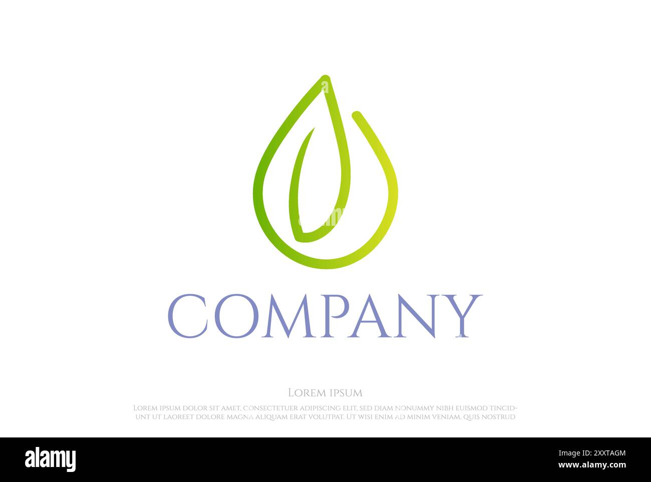 Nature Leaf Leaves Water Oil Drop Extract Herbal Logo Design Vector ...