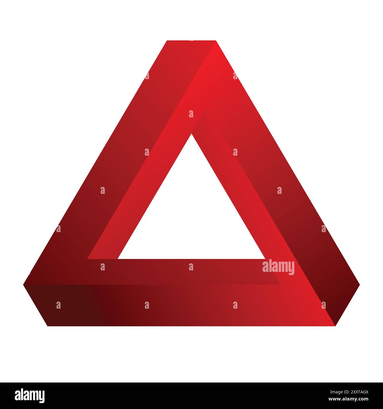 The abstract color triangle overlap on a white background. The Penrose ...