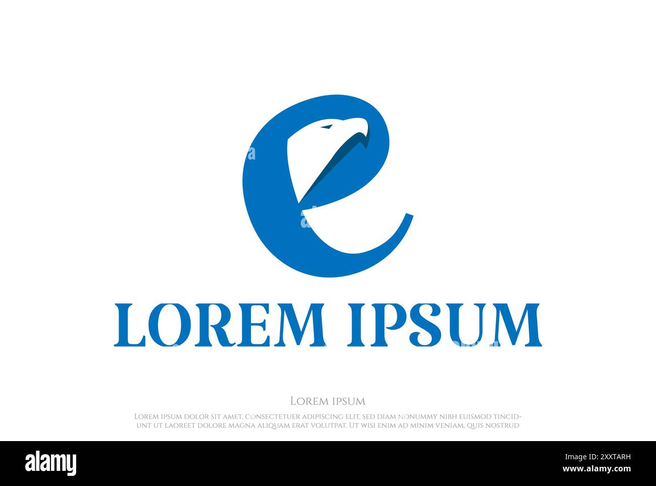 Initial Letter E for Eagle Hawk Falcon Logo Design Vector Stock Vector Image & Art - Alamy