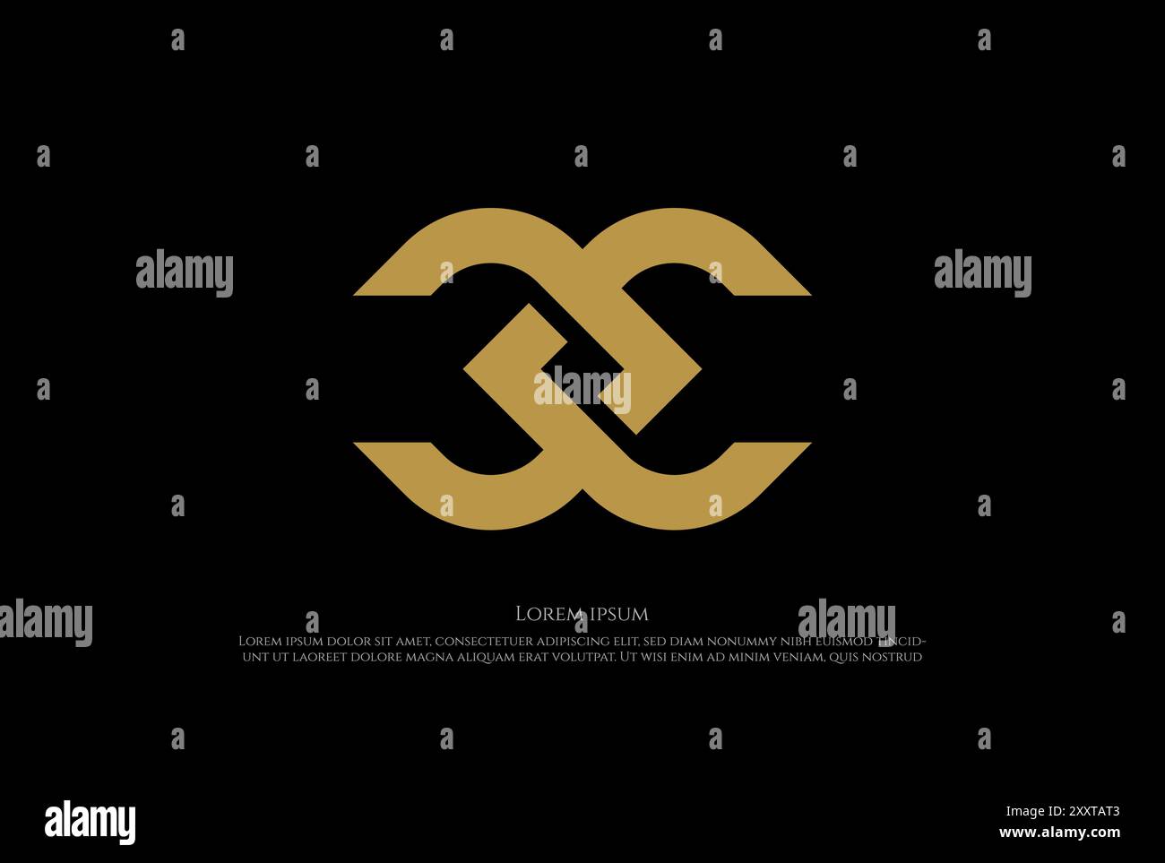 Elegant Luxury Initial Letter CC CJ JC GJ JG JJ Monogram Chain Gen Logo ...