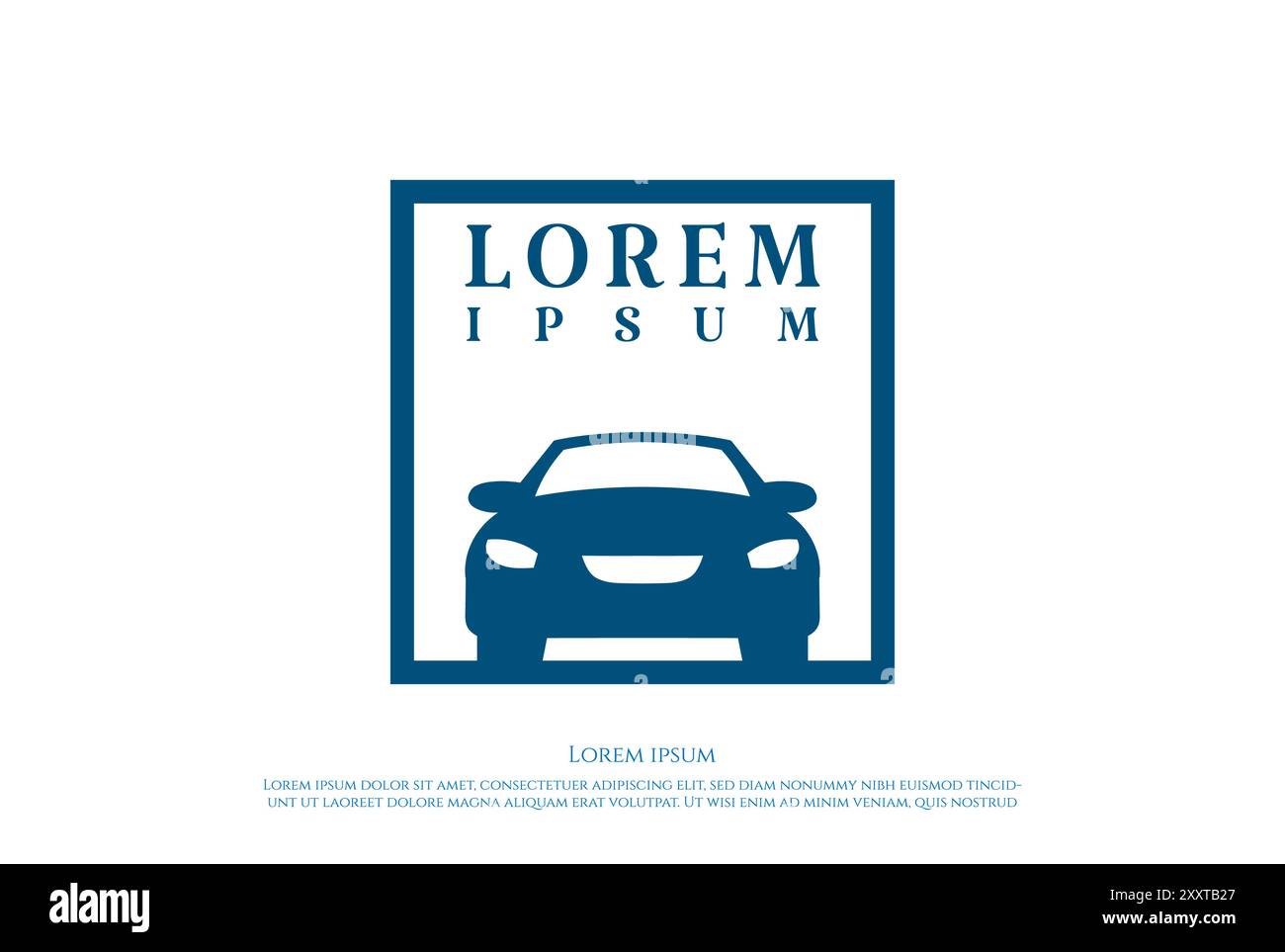 Simple Minimalist Car for Garage Workshop Rent or Car Insurance Logo ...