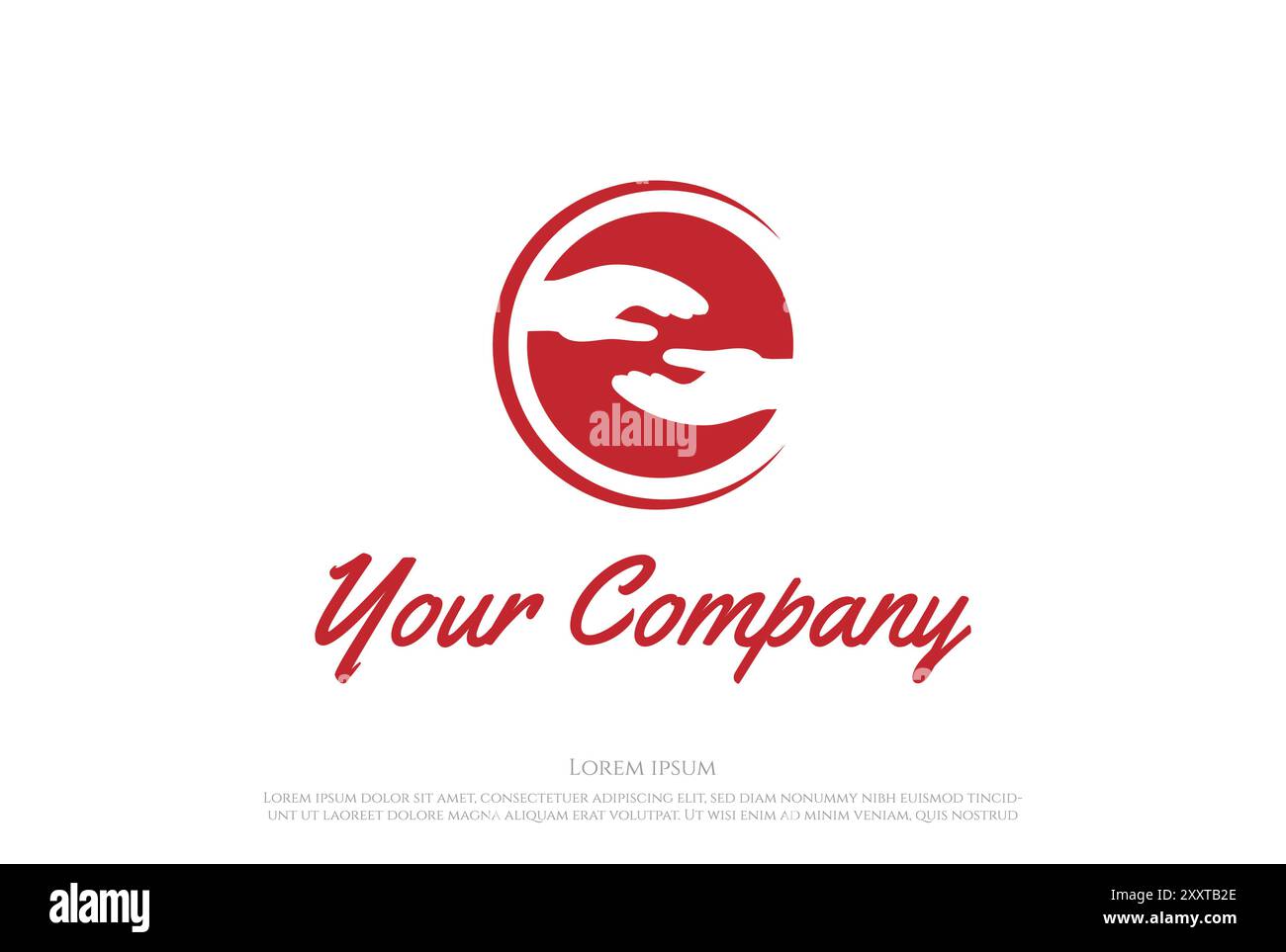 Simple Minimalist Hand Give and Received for Charity, Diversity ...