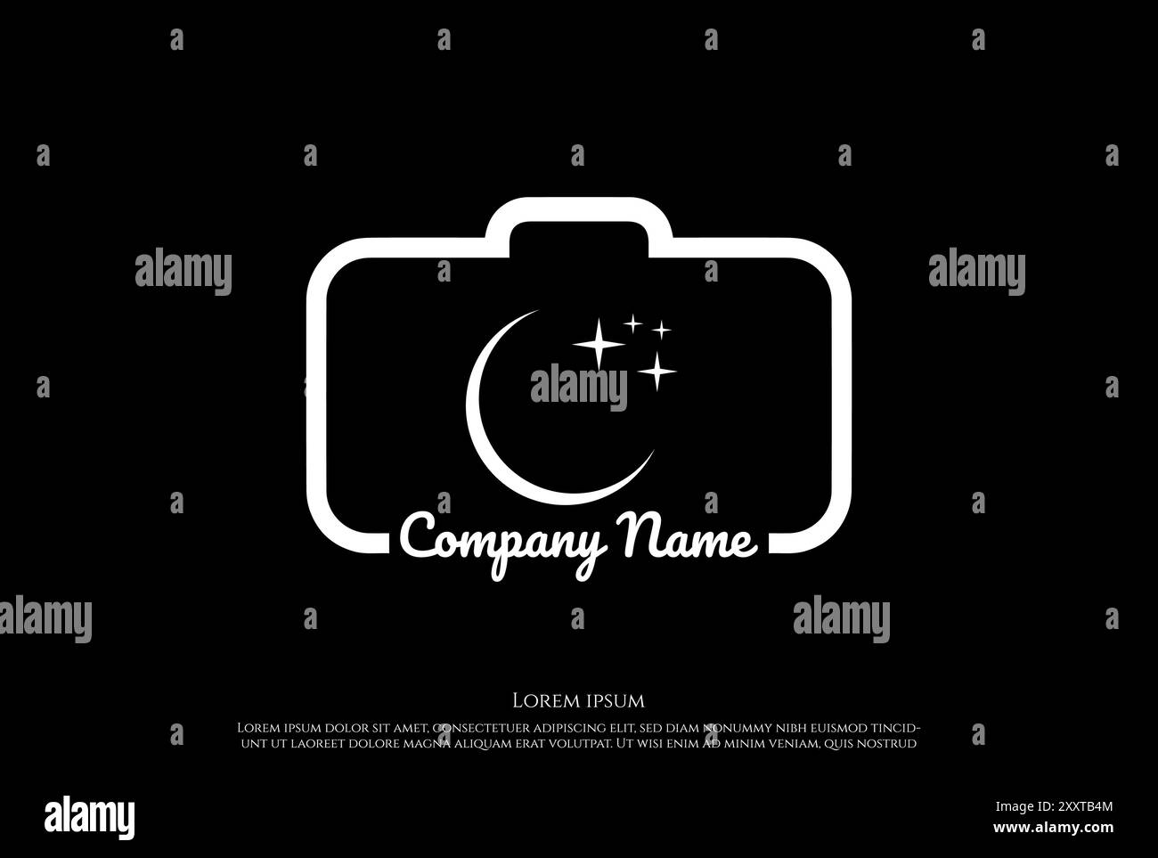 Initial Letter C Crescent Moon Light Lens Photo Photography Logo Design ...
