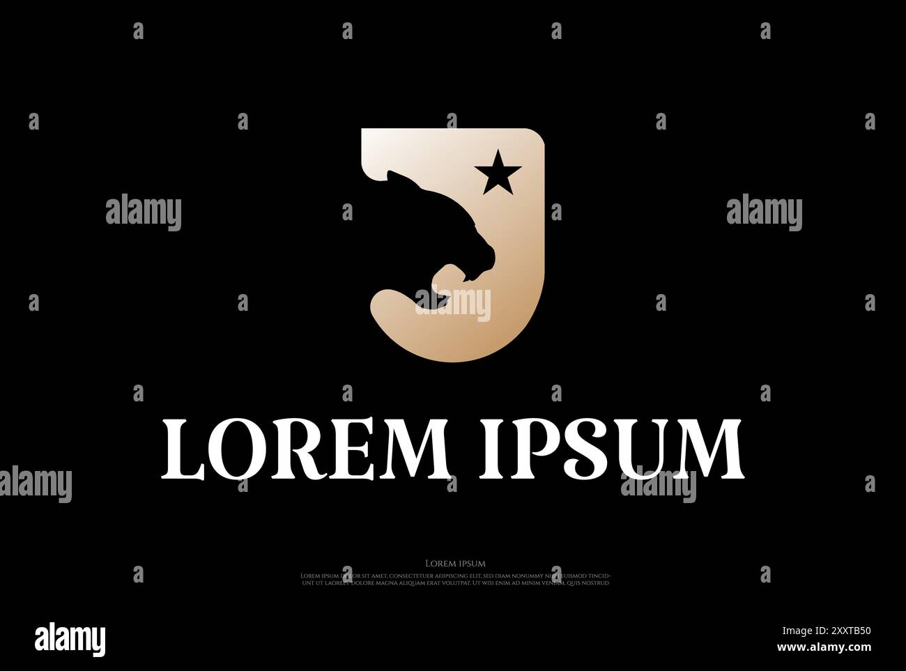 Initial Letter J for Jaguar Tiger Leopard Panther Logo Design Vector ...