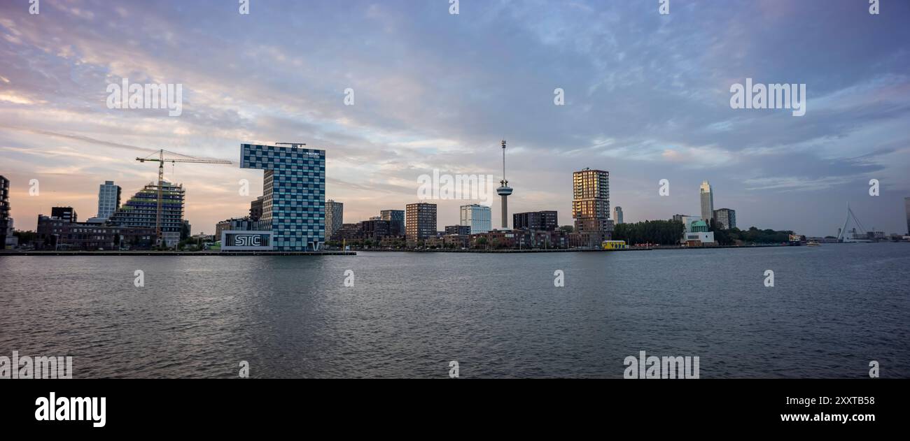 Rotterdam seen from river Maas Stock Photo - Alamy