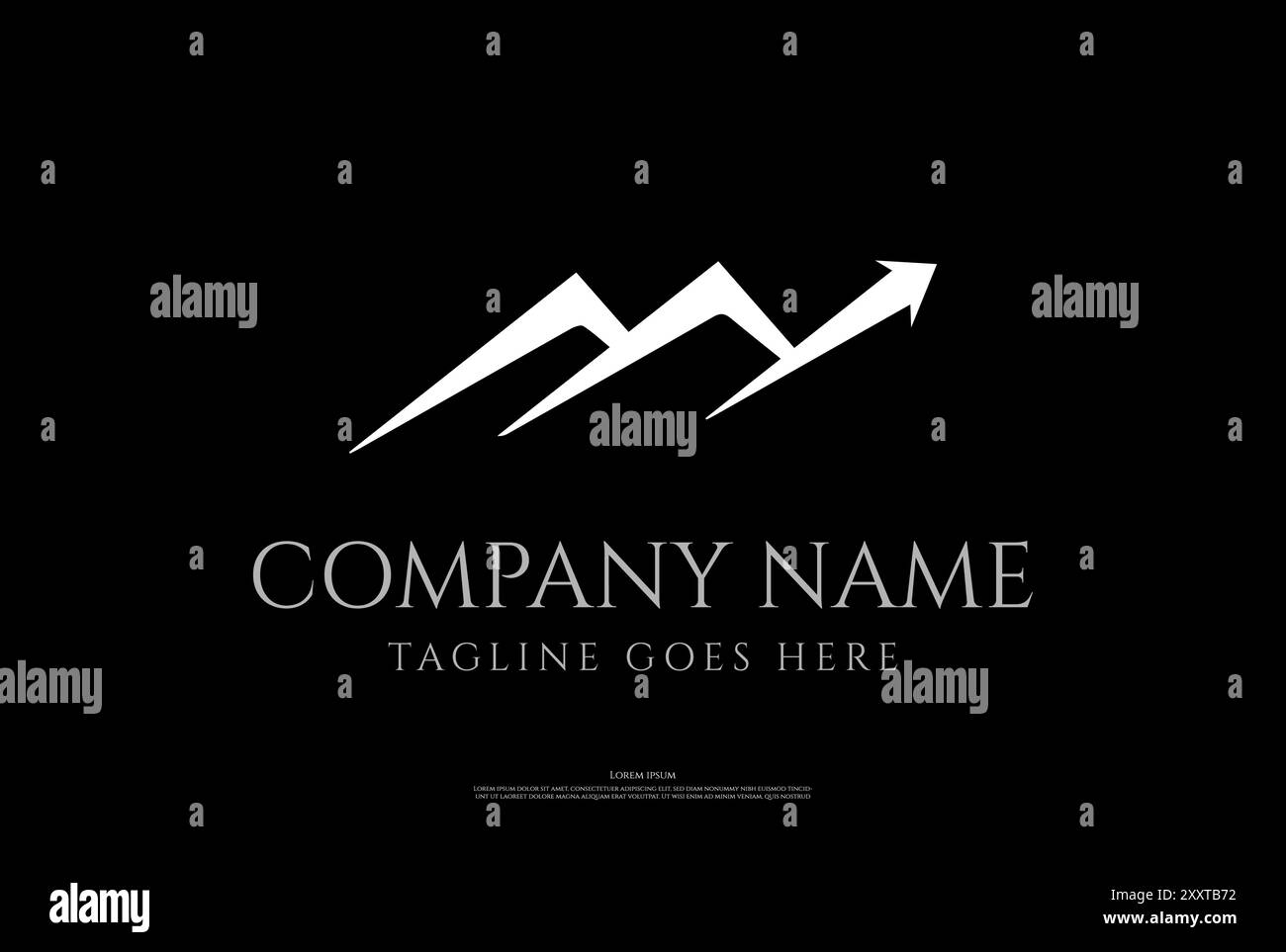 Mountain Arrow Diagram Trading Business Marketing Logo Design Vector ...
