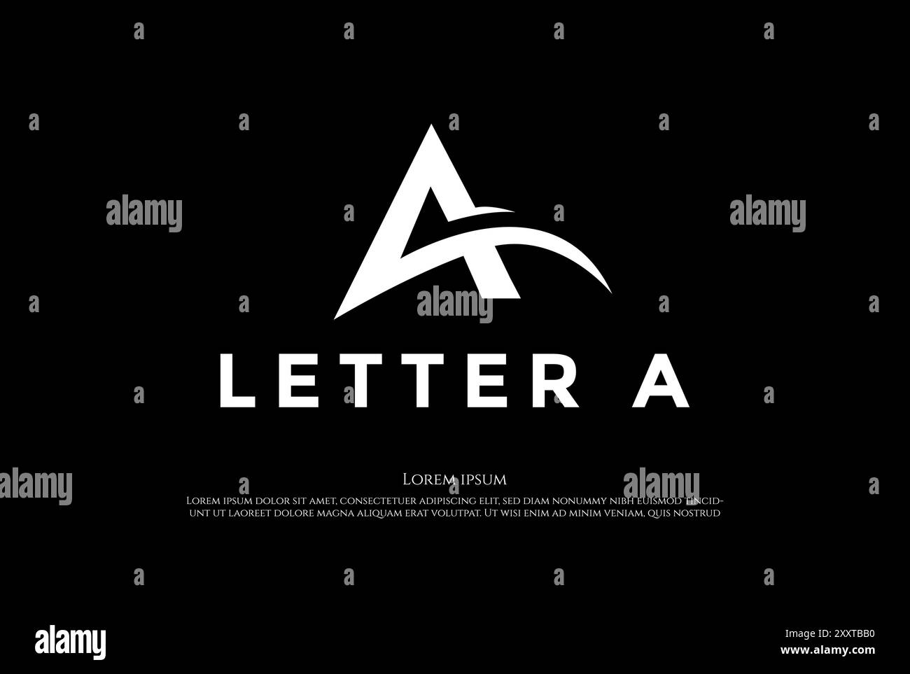 Letter a monogram logo Black and White Stock Photos & Images - Alamy