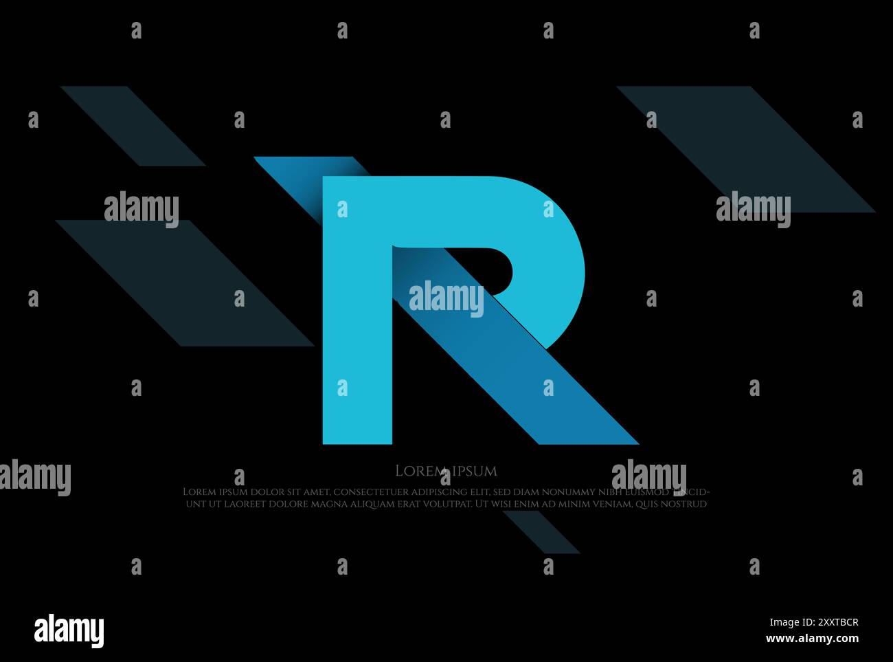 Simple Initial Letter R Monogram Logo Design Vector Stock Vector Image ...