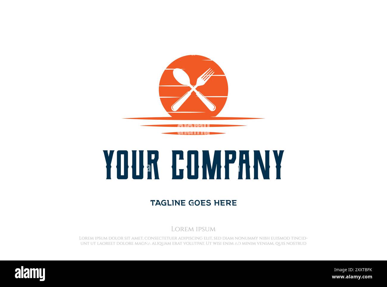 Restaurant logo design Stock Vector Images - Alamy