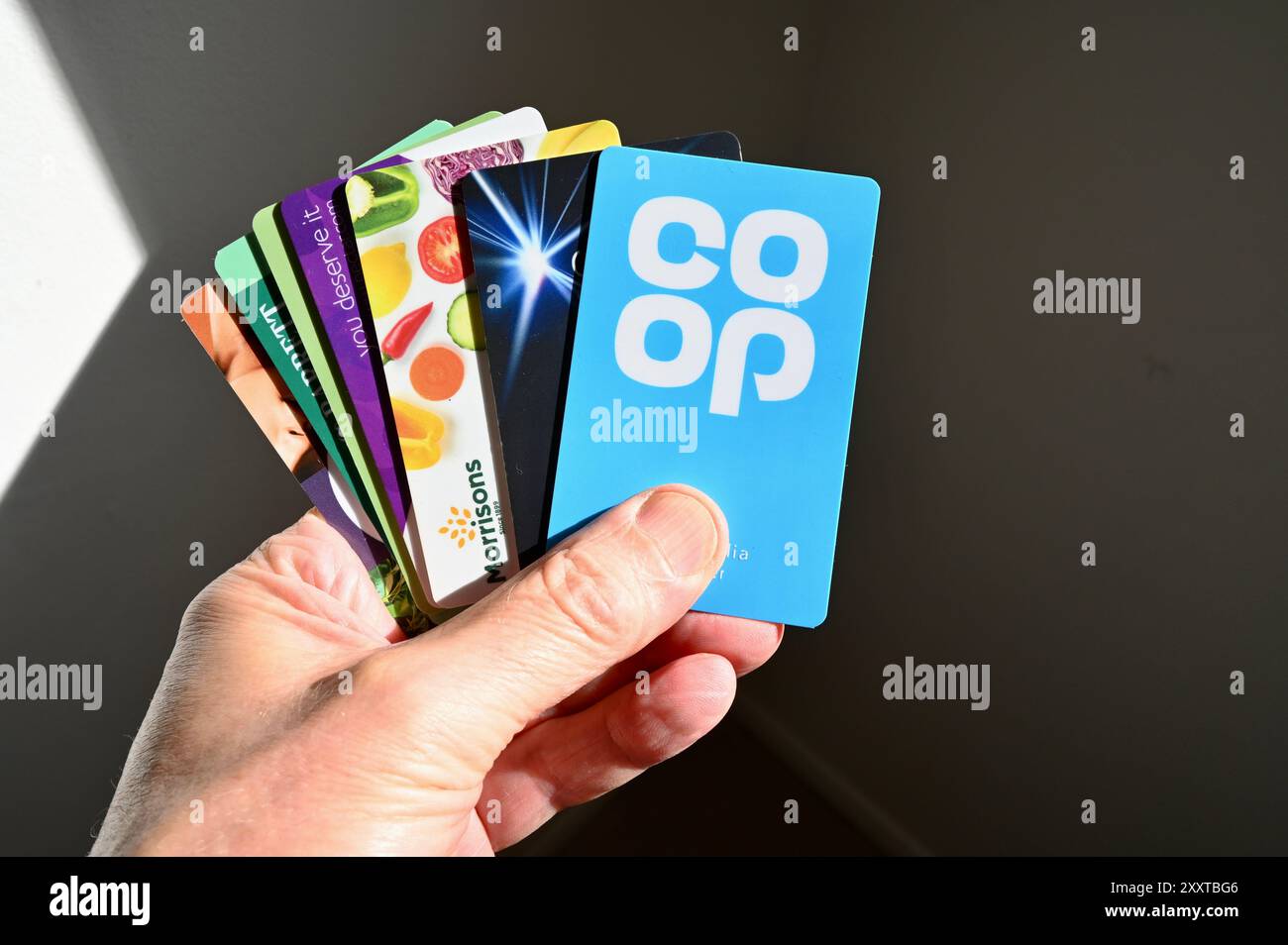 Co Op loyalty card with a selection of others Stock Photo - Alamy