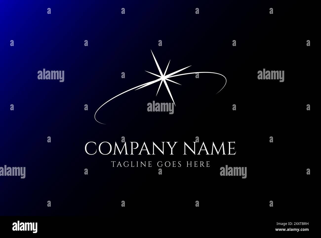 Simple Minimalist Comet Light Lunar Line Logo Design Vector Stock ...