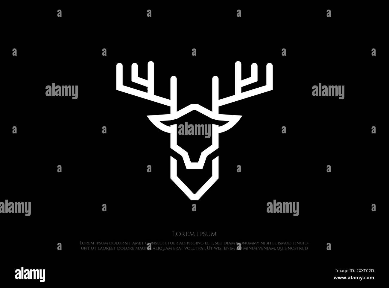 Minimalist reindeer Black and White Stock Photos & Images - Alamy