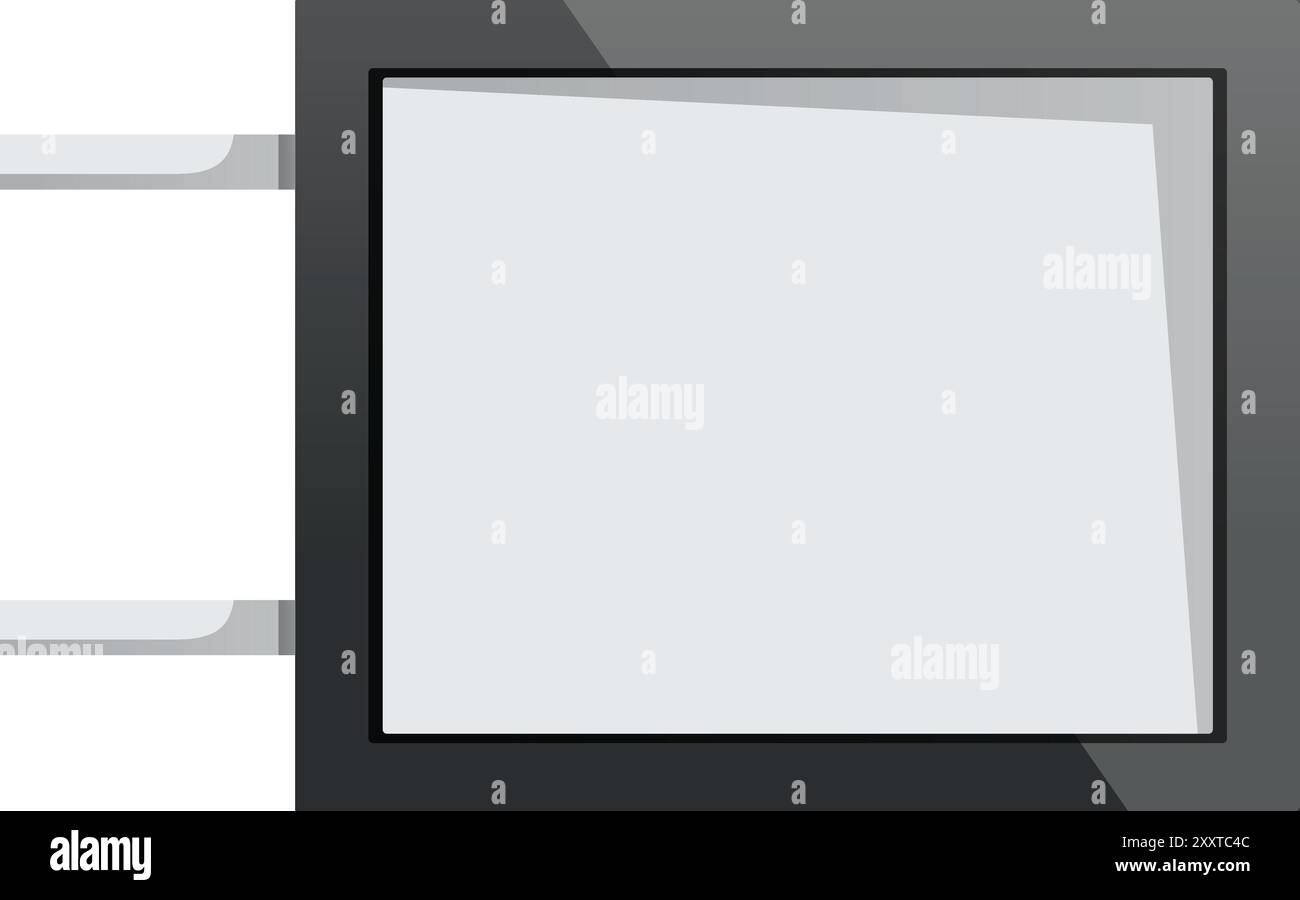 Blank modern citylight advertising pylon signboard mockup hanging on ...