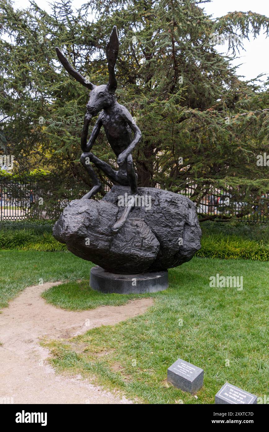 The sculpture garden with a sculpture of a rabit in the National ...