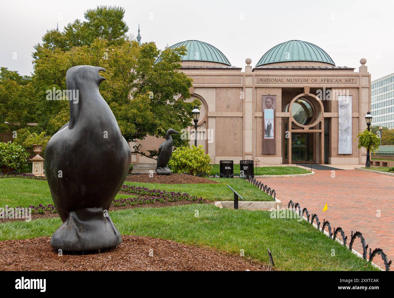 A bird sculpture and the National Museum of African Art in Washington ...