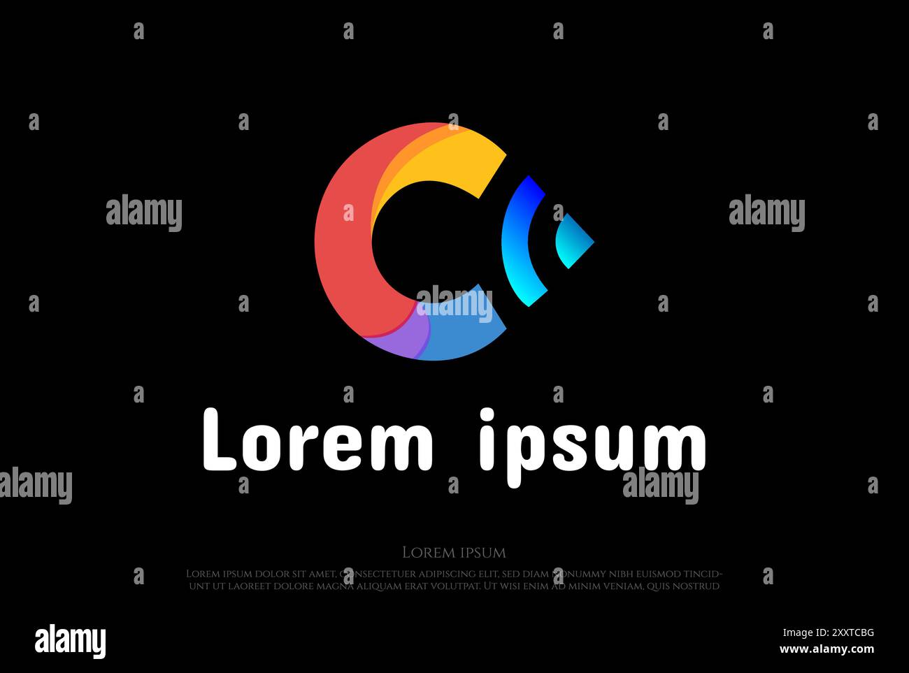 Initial Letter C Creative Pencil Education Logo Design Vector Stock ...