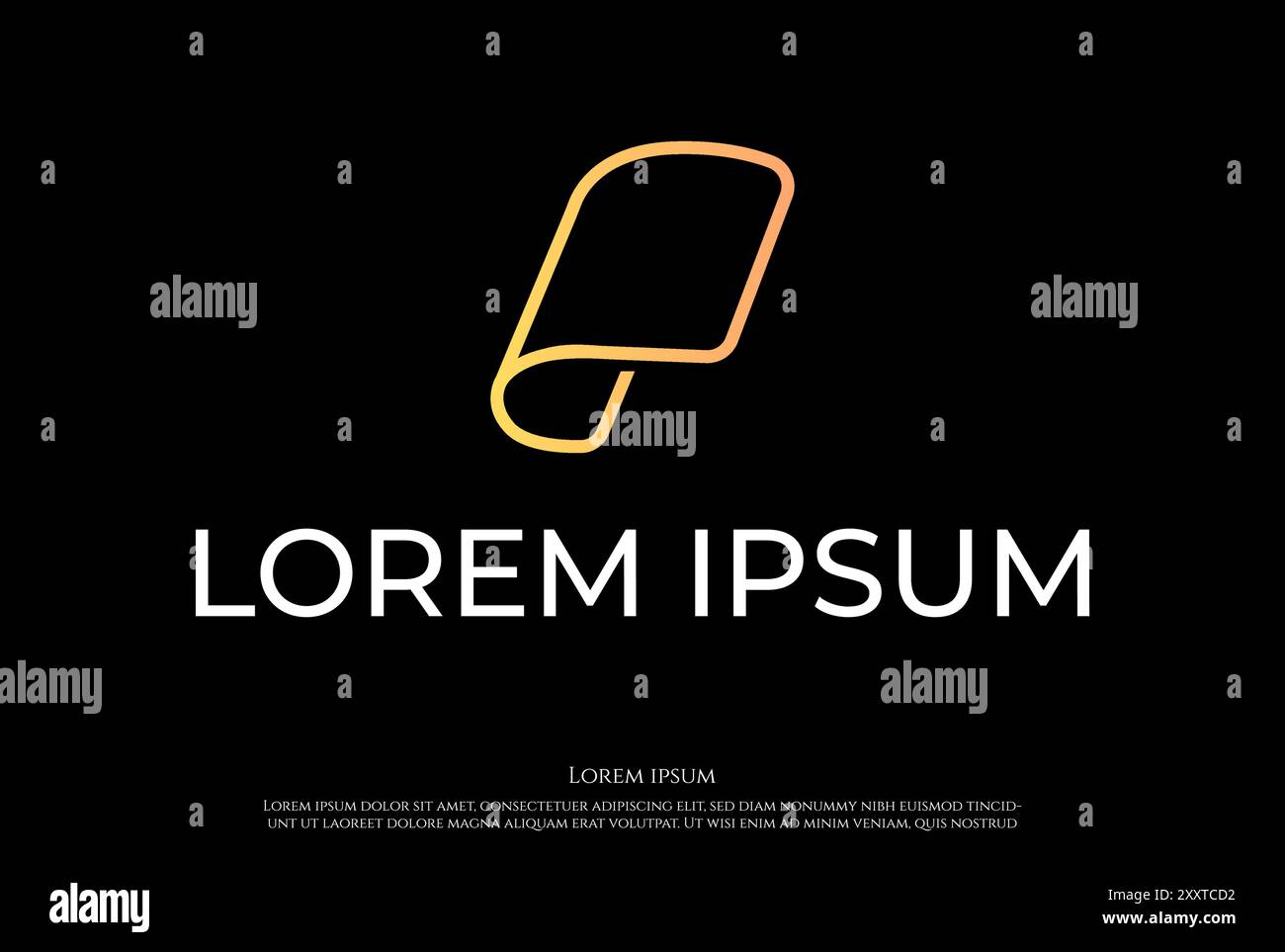 Simple Minimalist Initial Letter P Paper Sheet Logo Design Vector Stock ...