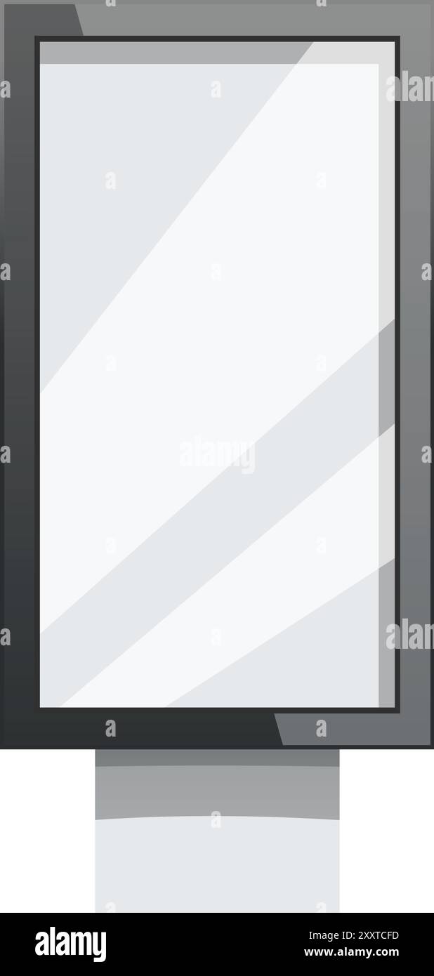 Sleek and modern digital advertising display is standing upright ...
