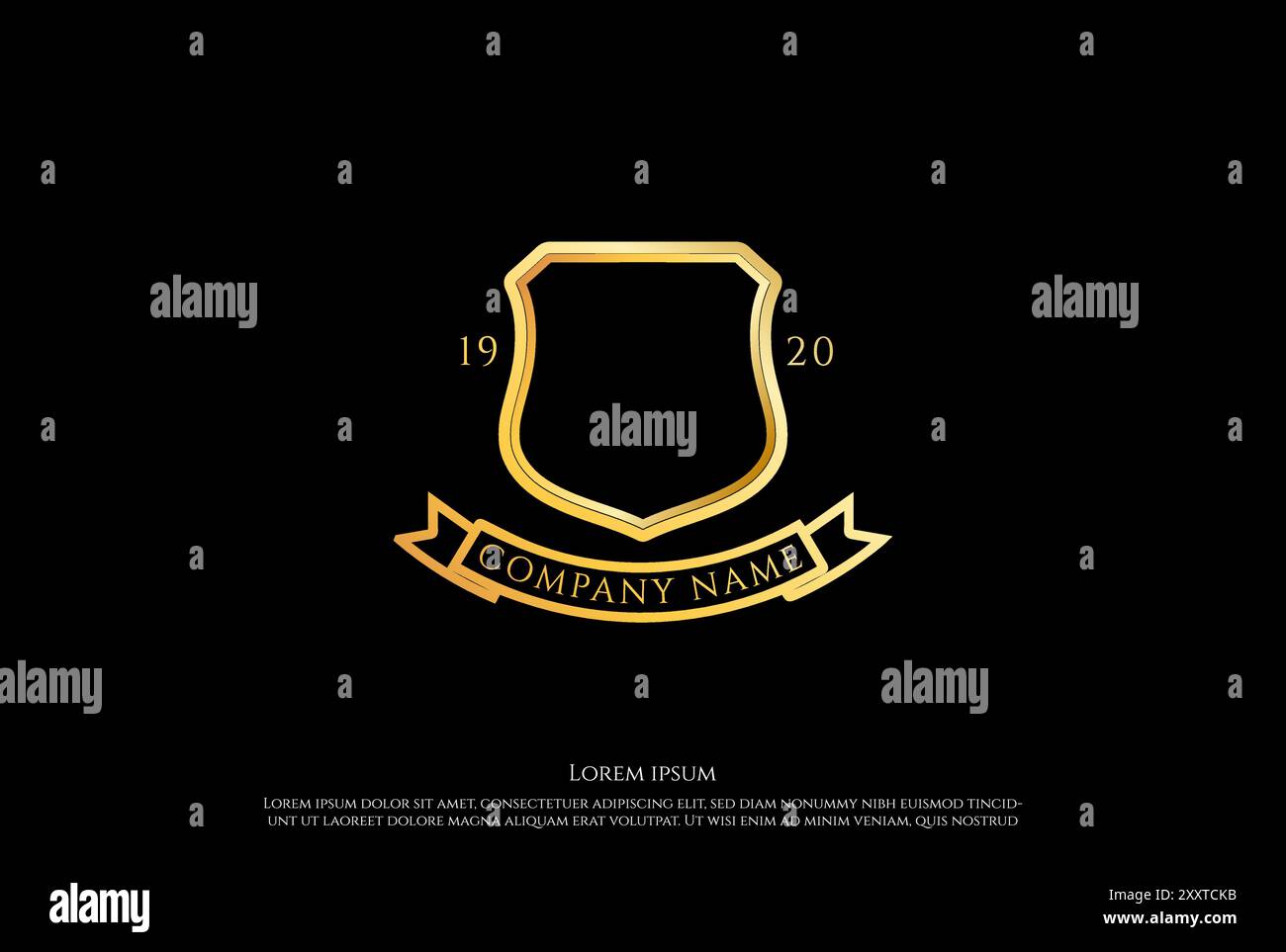 Simple Minimalist Classic Blank Shield Frame Badge Emblem Logo Design ...