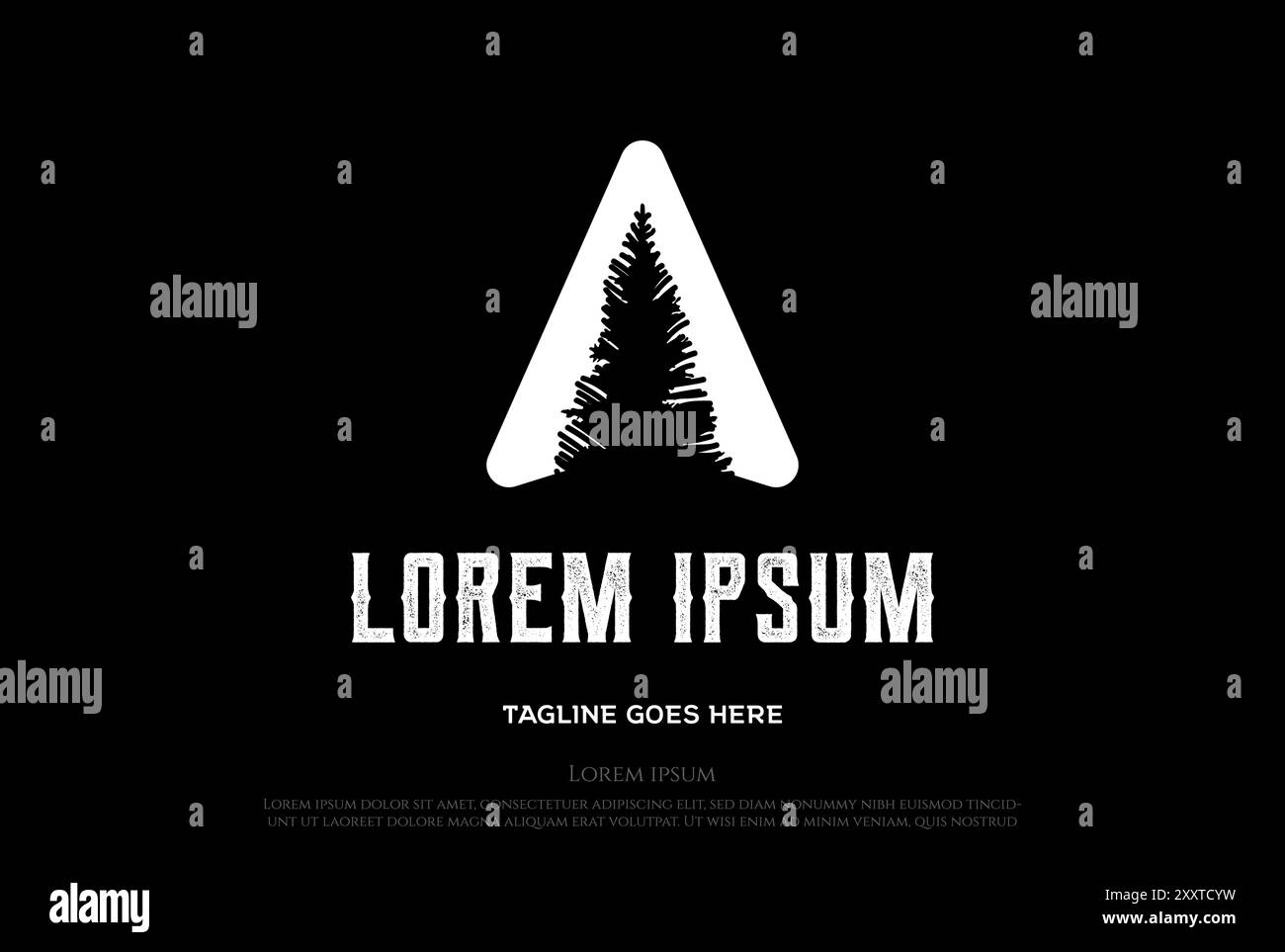 Simple Minimalist North Triangle Arrow Pine Spruce Cedar Evergreen ...