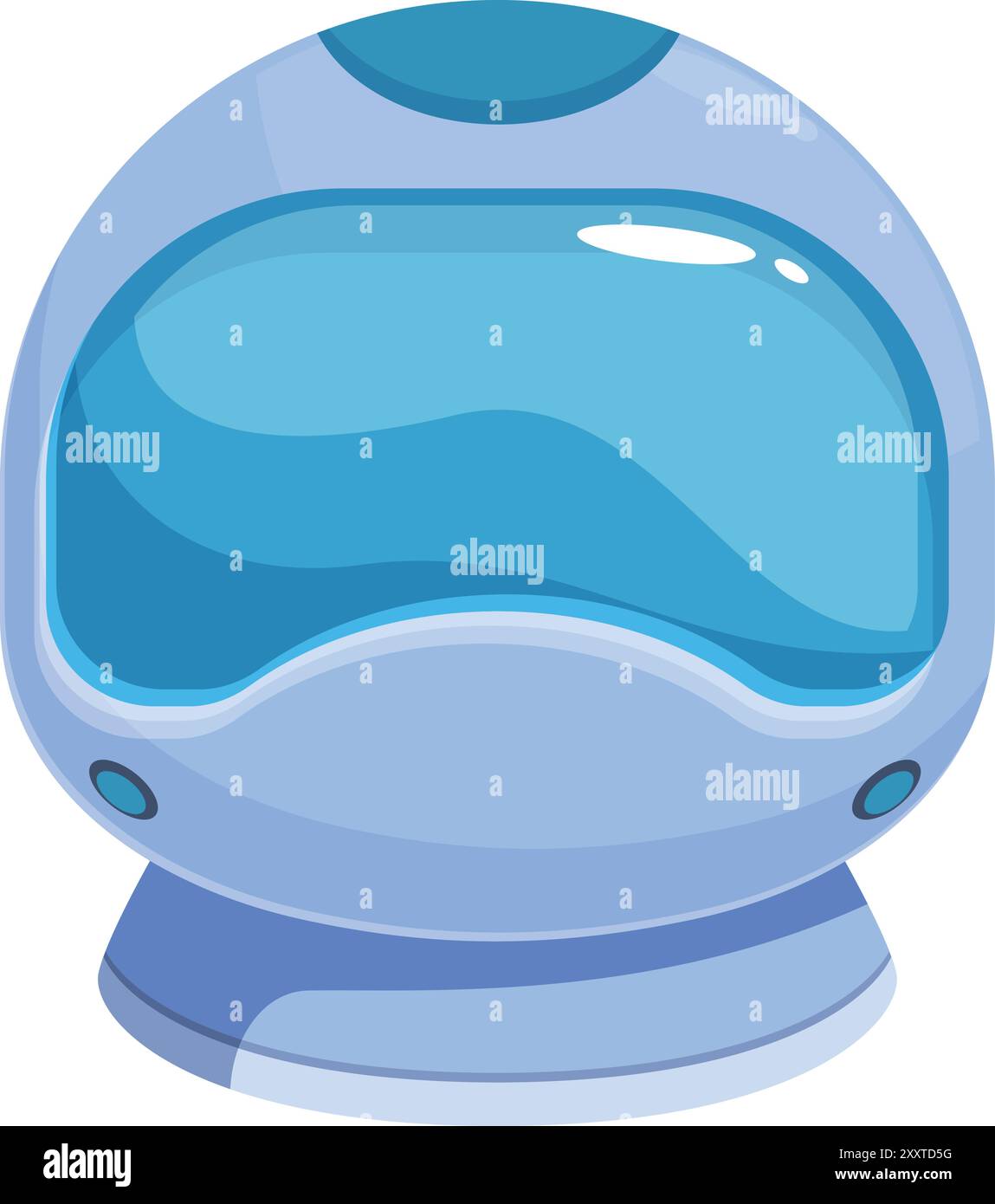 Blue astronaut helmet presenting modern space exploration technology ...