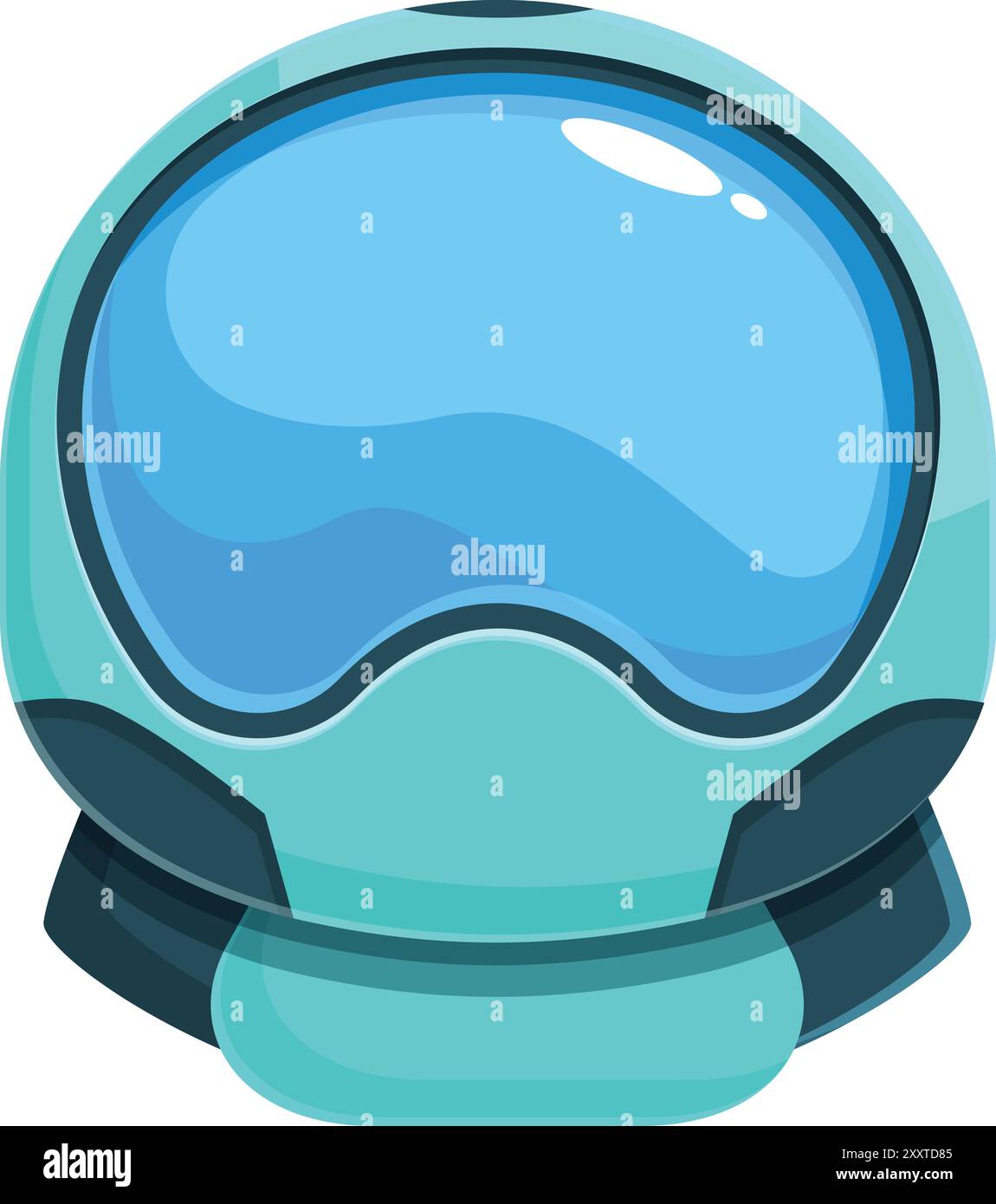 Cartoon astronaut helmet with glass visor for space exploration Stock ...