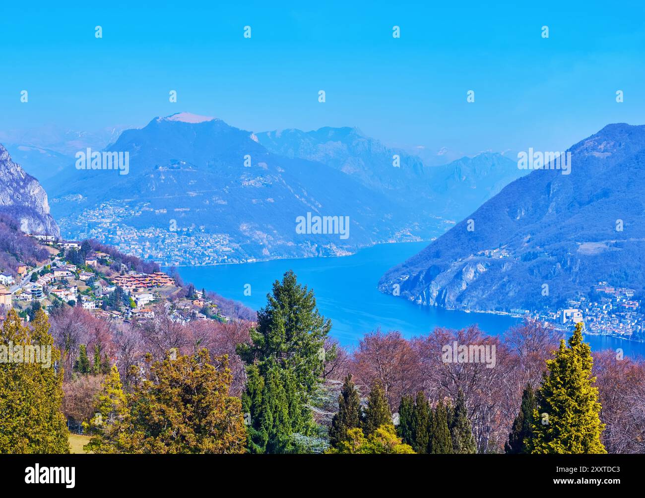 Parco San Grato opens the view of Monte Bre and Monte Boglia seen ...