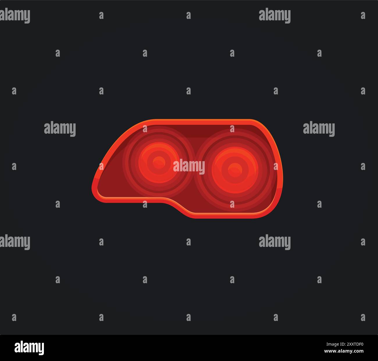 Car red light night road Cut Out Stock Images & Pictures - Alamy