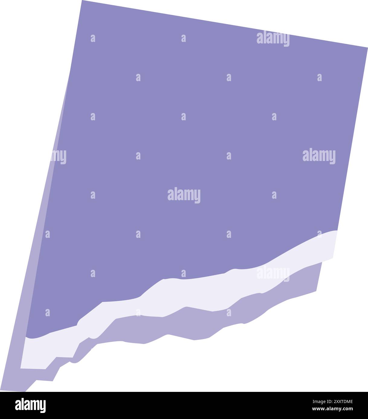 Torn piece of purple paper is creating a ripped effect with a shadow ...