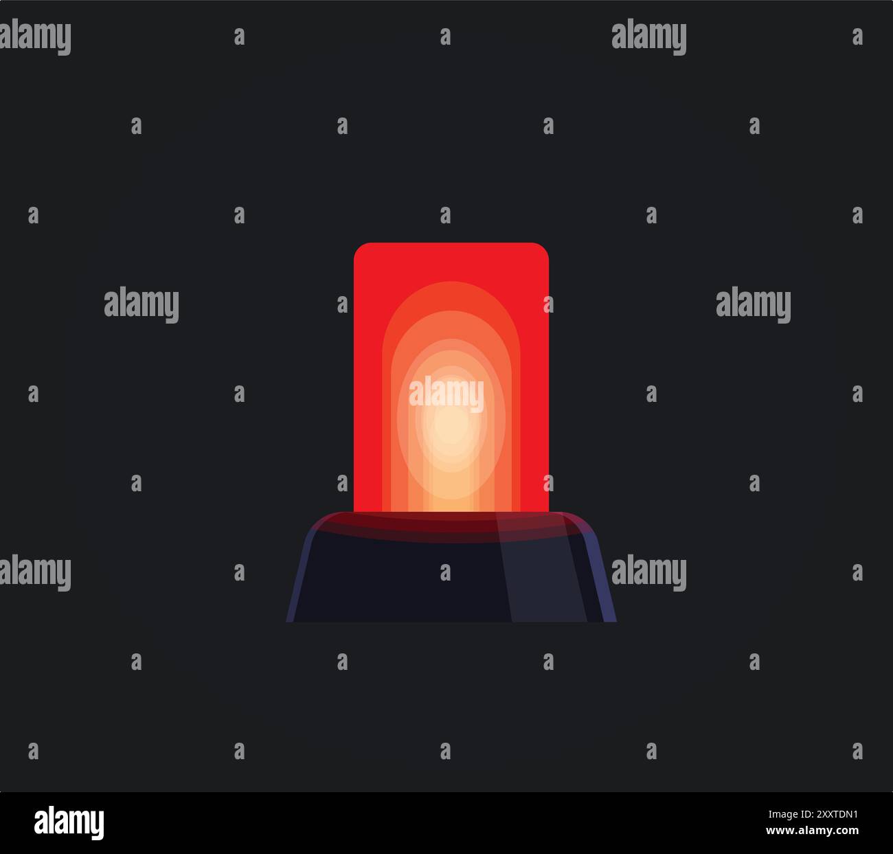 Red emergency light flashing, signaling danger and urging caution Stock ...