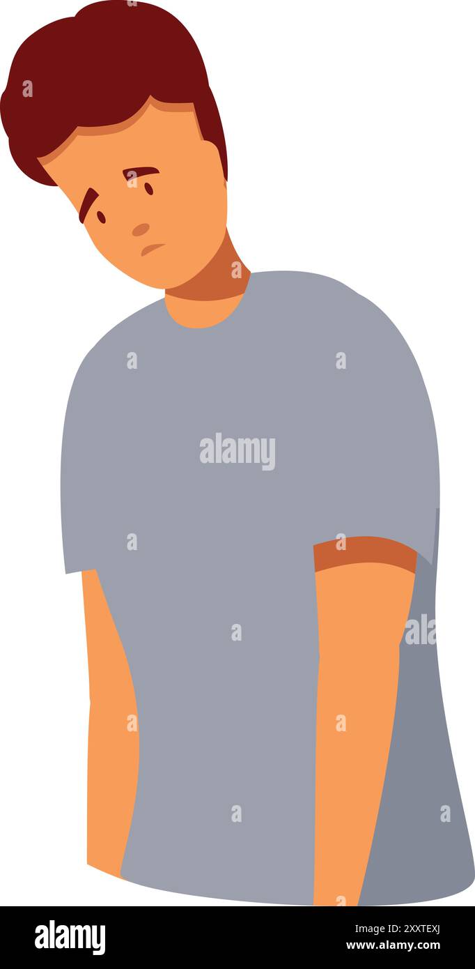 Portrait upset disappointed man Stock Vector Images - Alamy