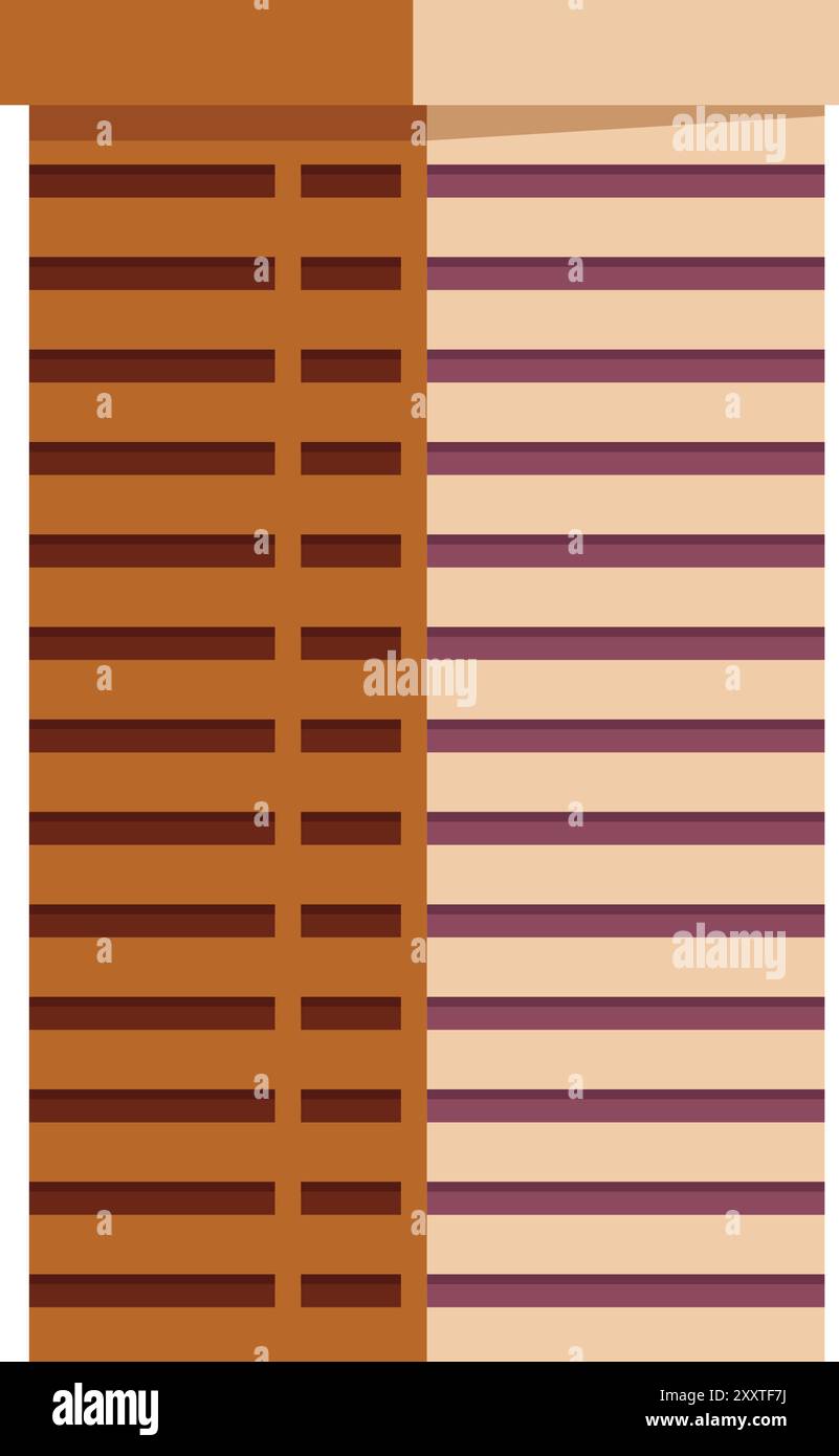 Modern building facade with windows forming stripes pattern ...