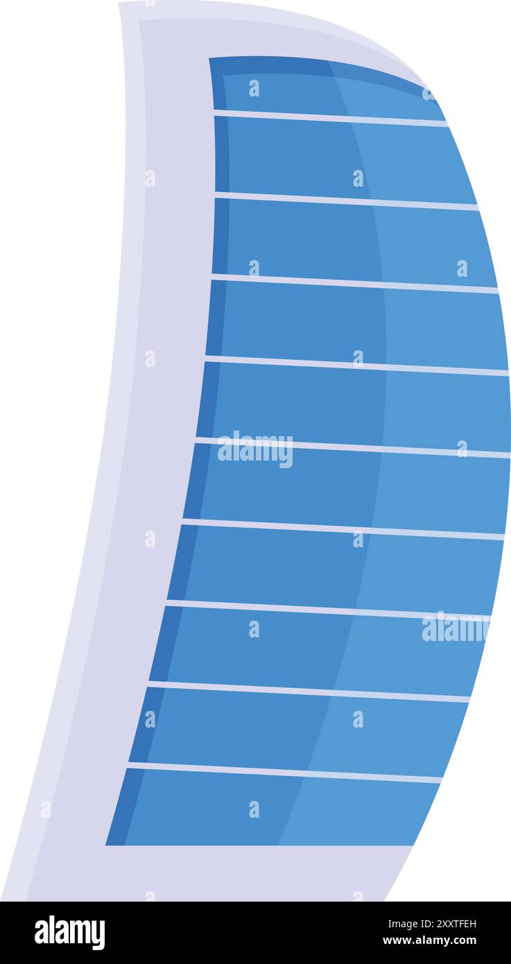 Modern skyscraper building with blue windows is soaring high into the ...