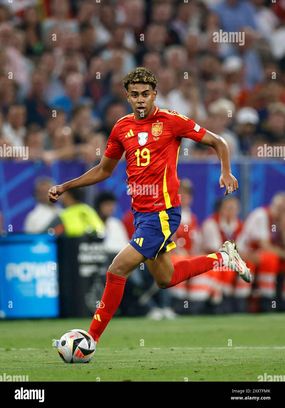 MUNICH - Lamine Yamal of Spain during the UEFA EURO 2024 semi-final ...