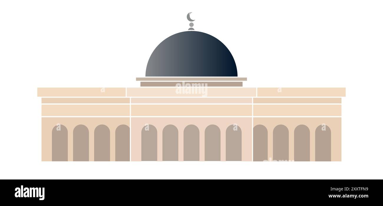 colored masjid mosque al-aqsa jerusalem palestine ancient building old ...
