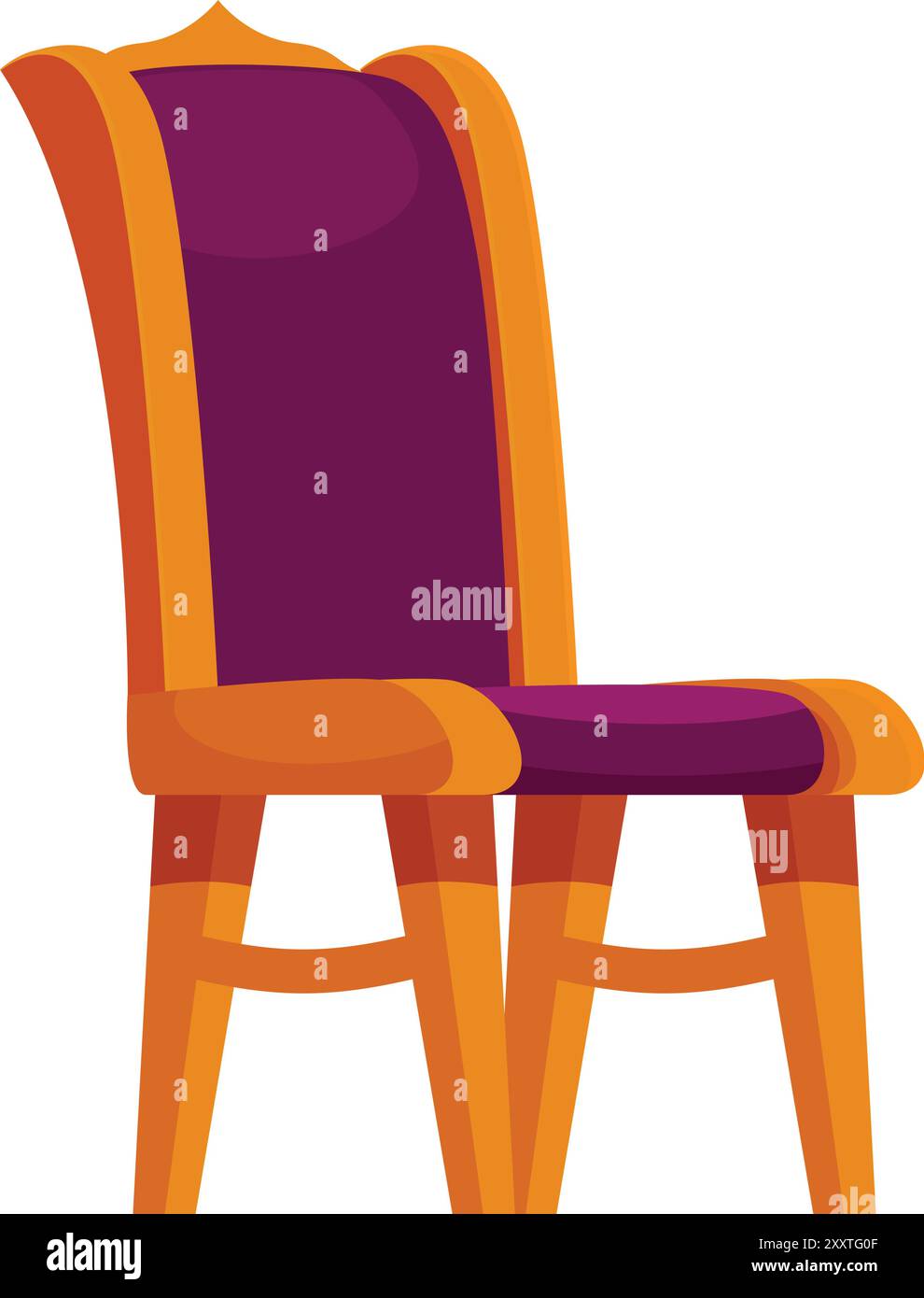 Elegant chair with a curved back and a comfortable seat, perfect for ...