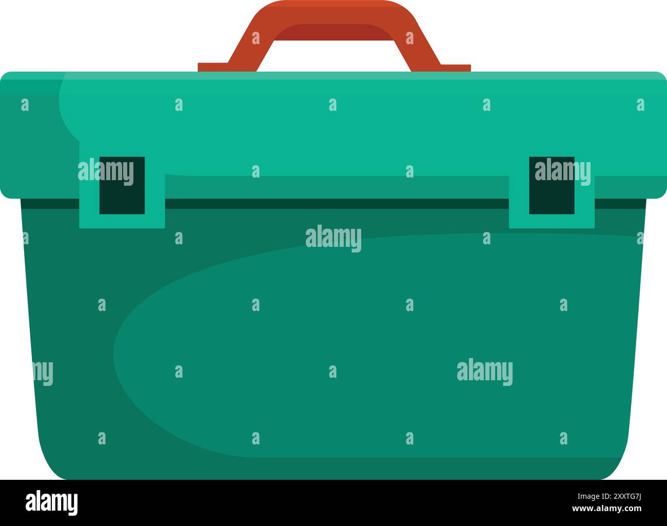 Green plastic toolbox is holding tools for repairing Stock Vector Image ...