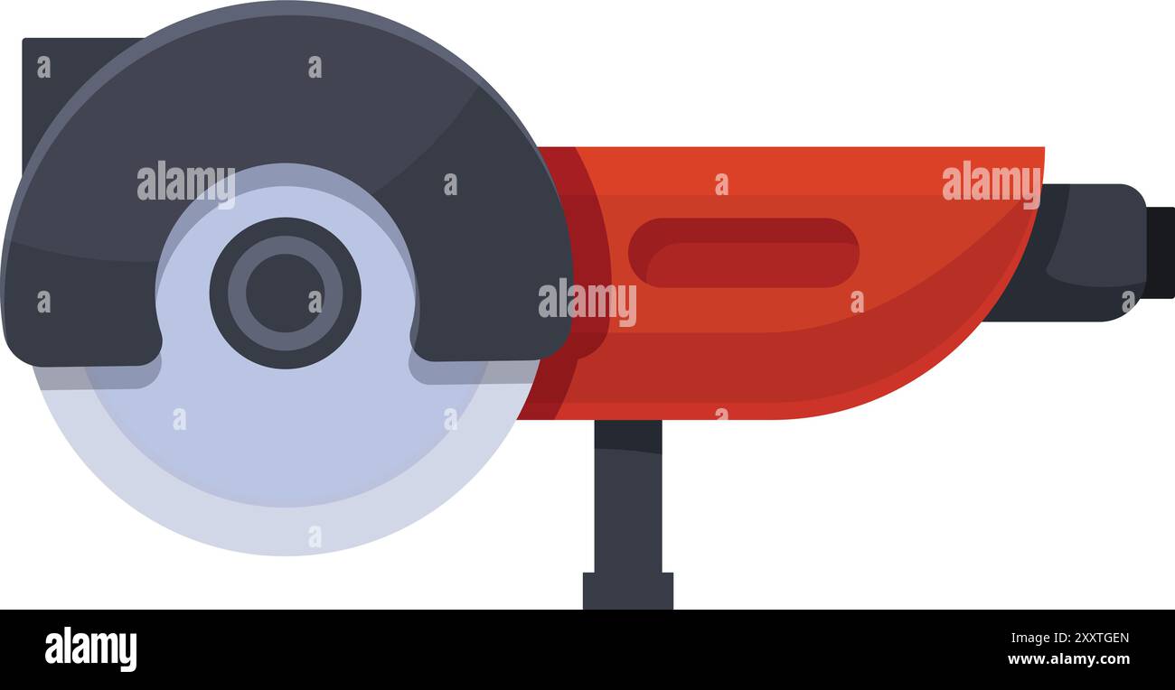 Angle grinder with a circular blade is cutting through a hard material ...