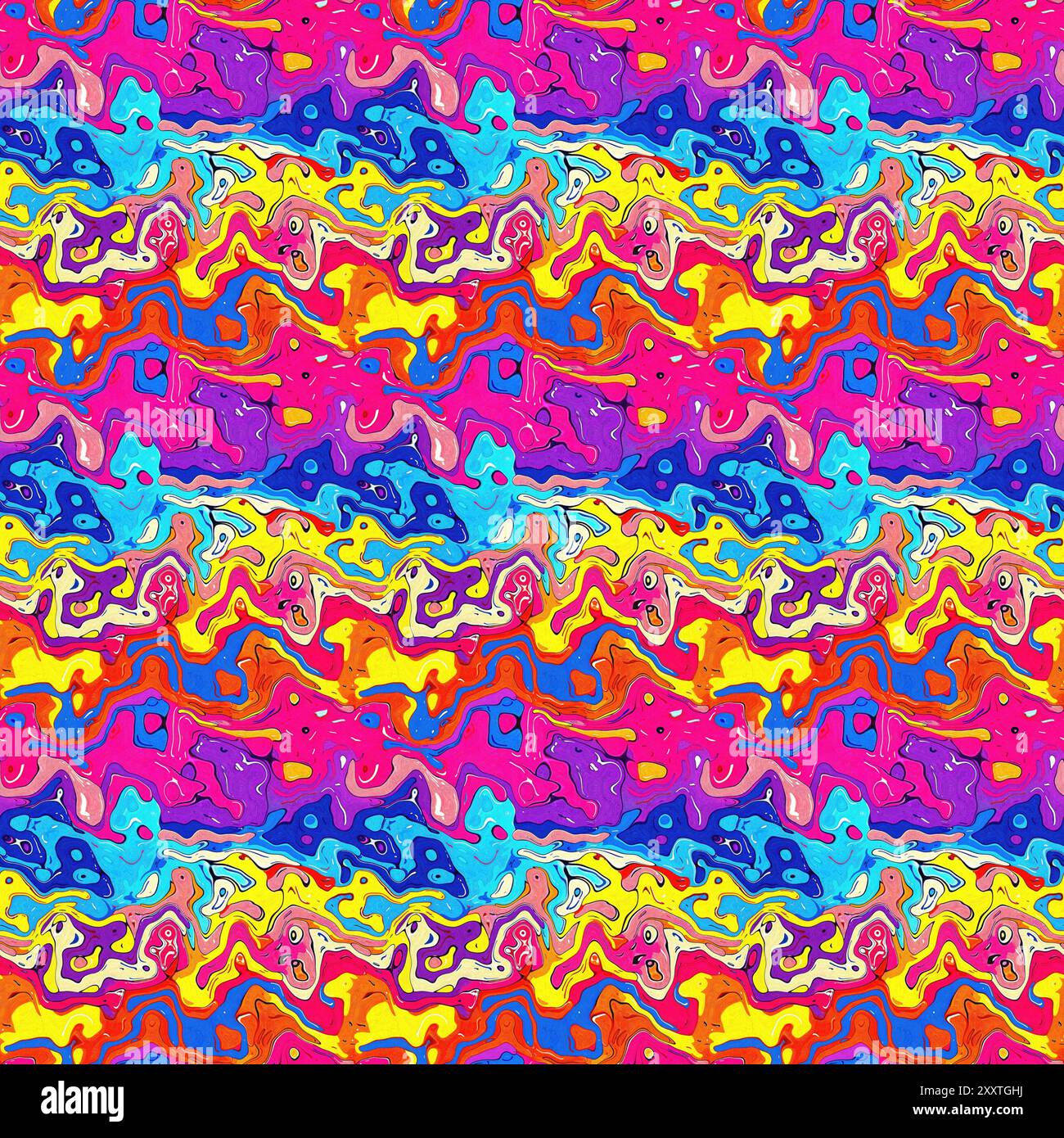 Hippie dripping marble paint effect digital pattern with whimsical ink ...