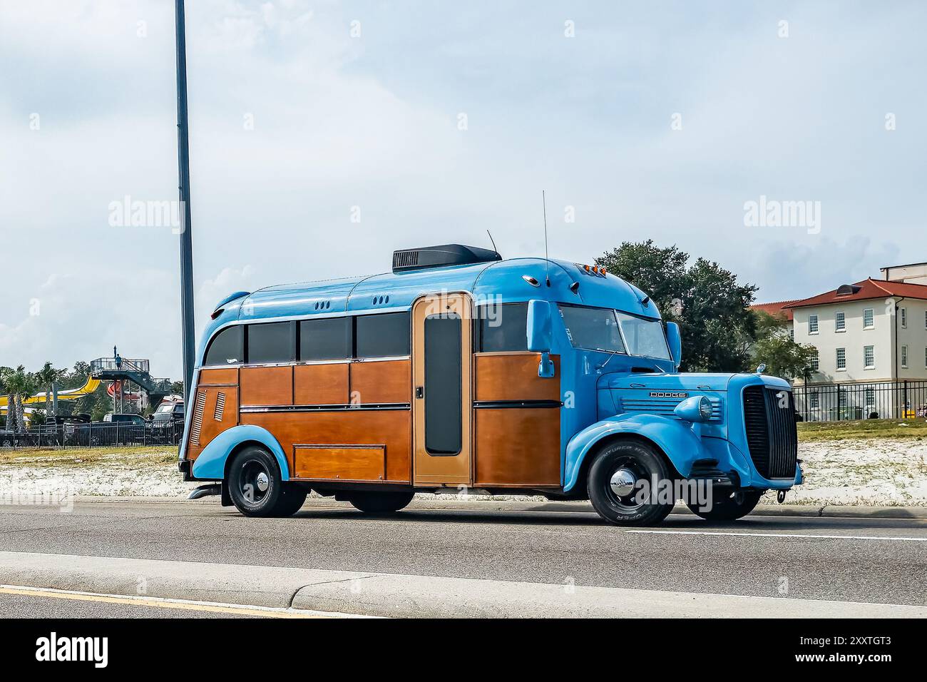 Gulfport, MS - October 05, 2023: Wide angle front corner view of a 1938 ...