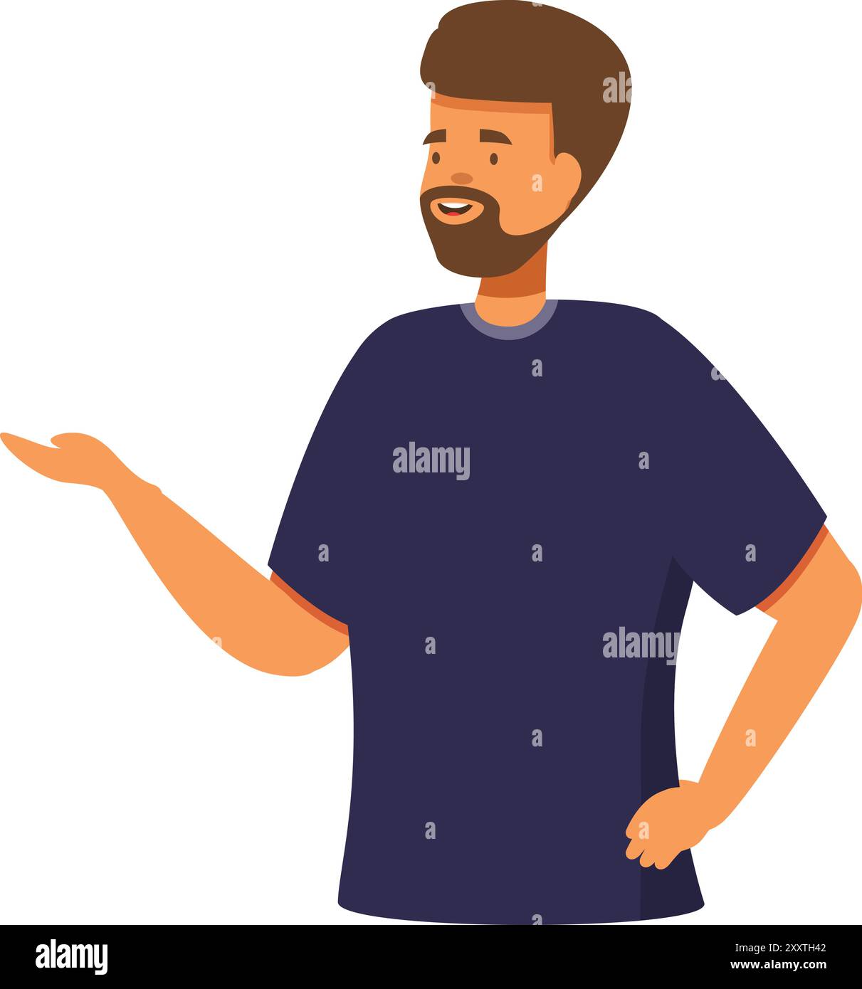 Young man talking explaining showing Cut Out Stock Images & Pictures - Alamy