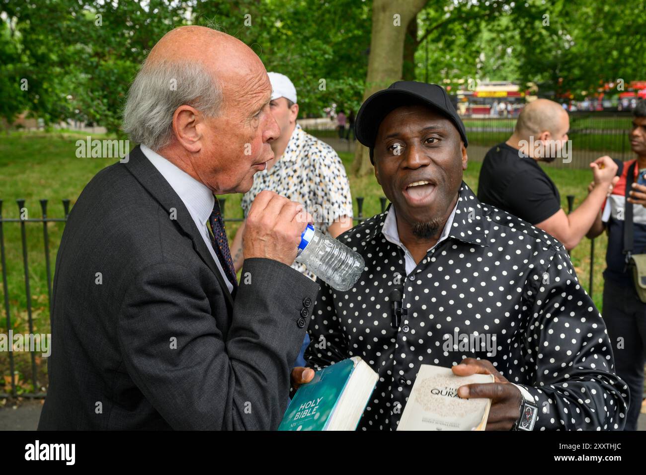 A Christian preacher, Speakers' Corner, Hyde Park, London. Speakers' Corner is a traditional ...