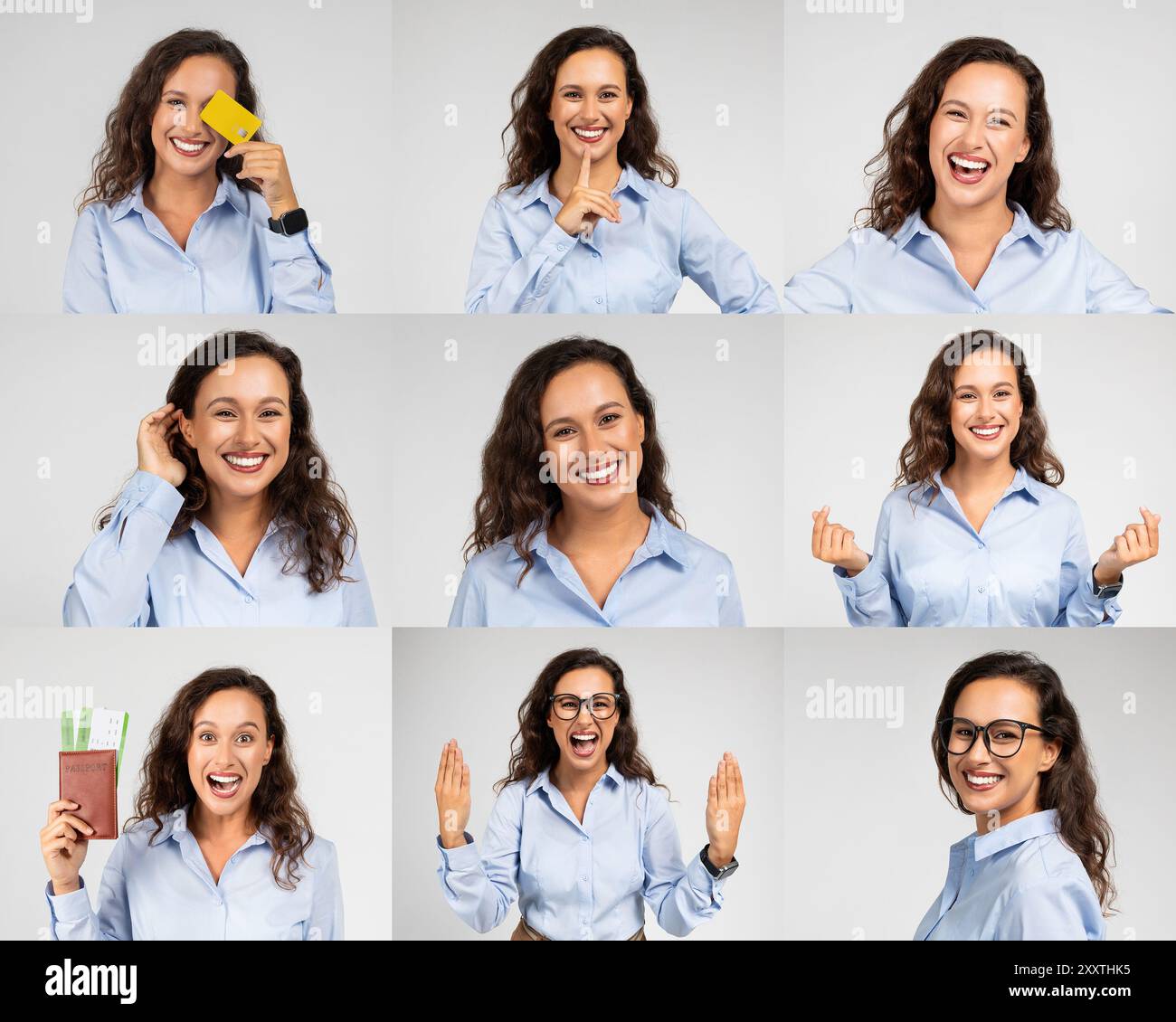 Woman expressing various emotions hi-res stock photography and images ...