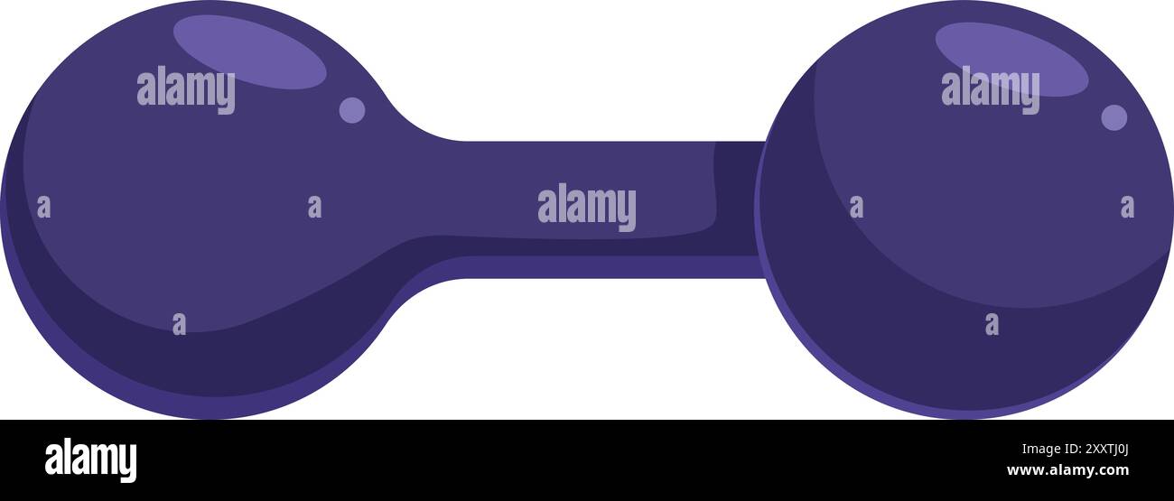 Purple dumbbell is lying horizontally, promoting a healthy lifestyle ...
