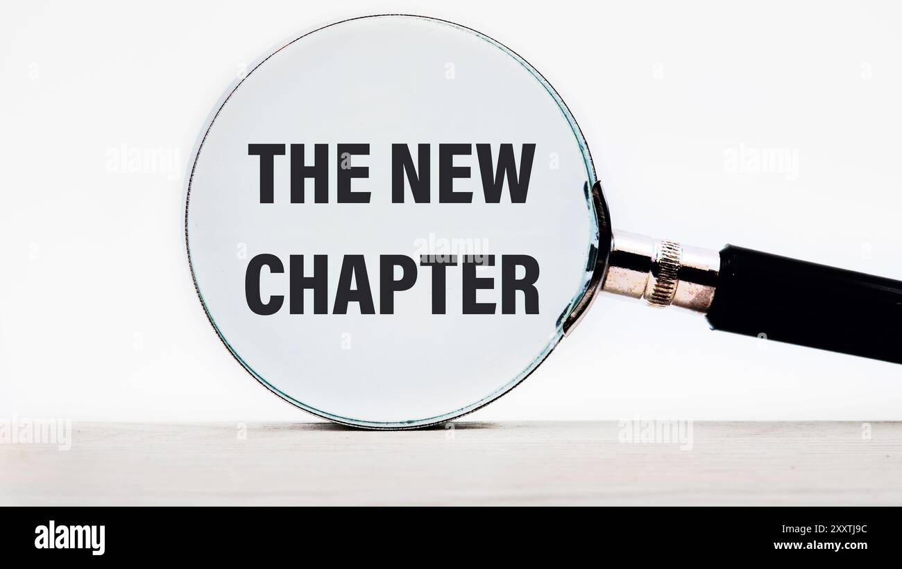 Conceptual the new chapter symbol. Copy space. The new chapter words ...