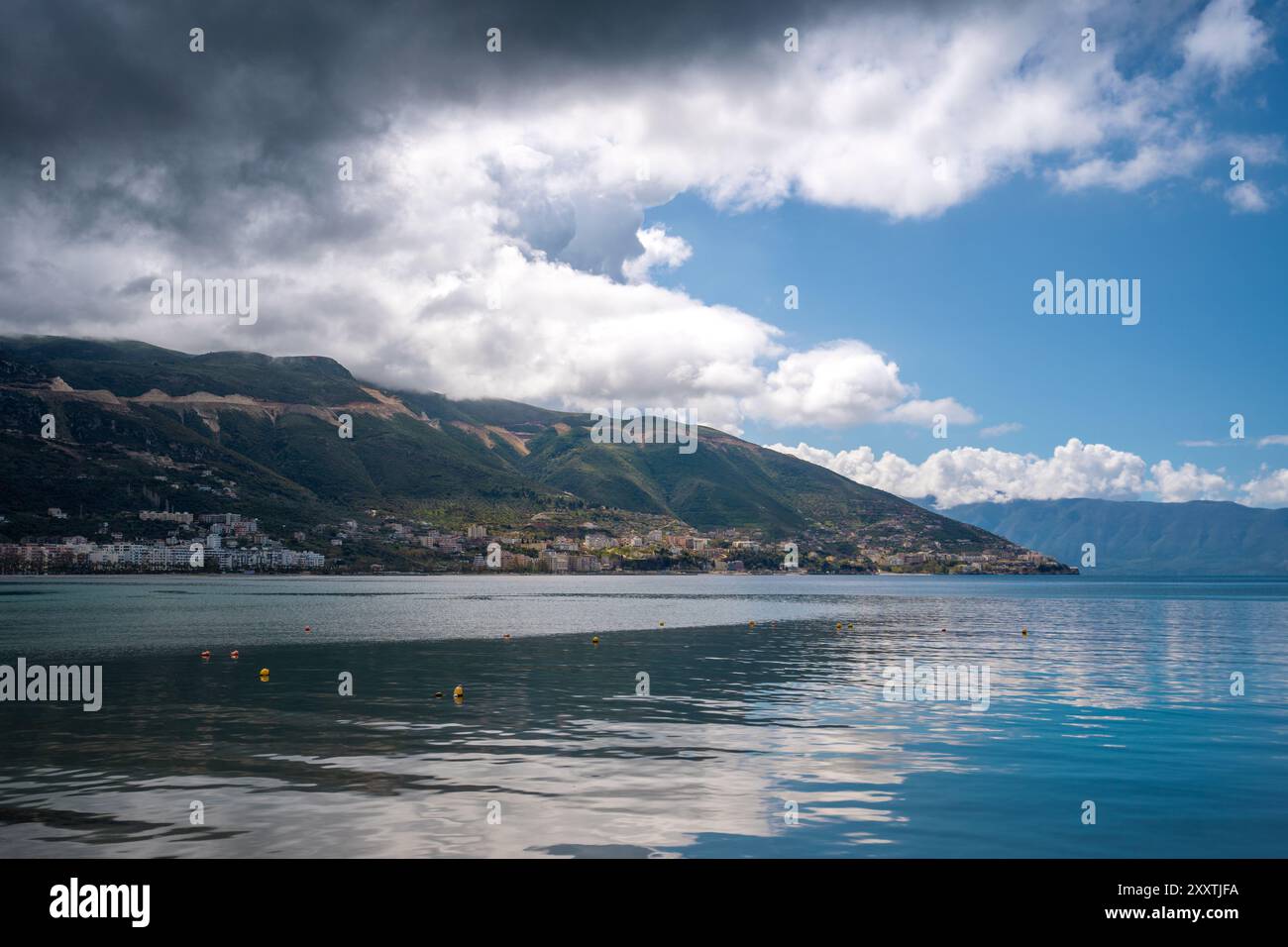 Cityscape seen from Kuzum Baba hill. Aerial city view, city panorama of ...