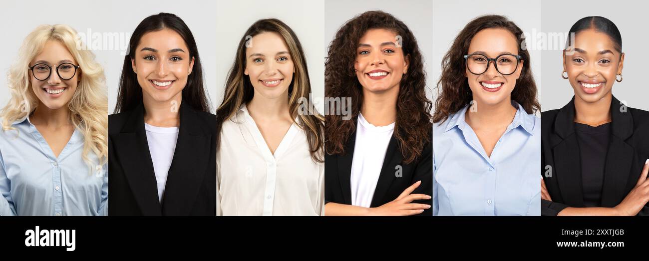 Diverse Group of Professional Women Posing in Business Attire Stock ...