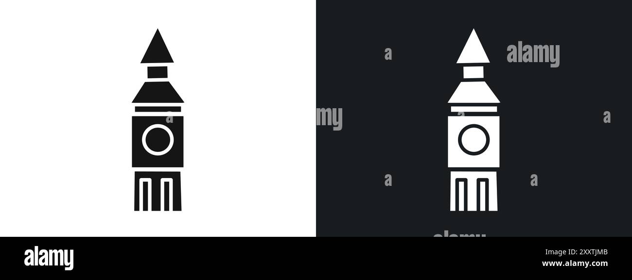 Big Ben icon linear vector graphics sign or symbol set for web app ui Stock Vector Image & Art ...