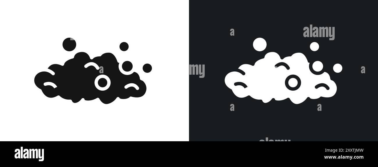 Bubbles and foam icon linear vector graphics sign or symbol set for web app ui Stock Vector ...