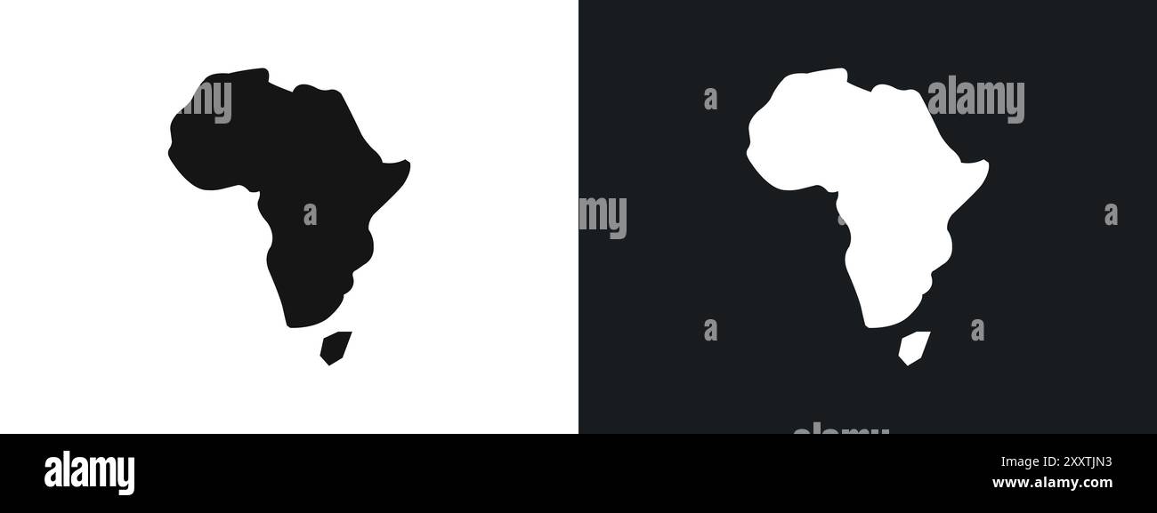 africa map icon linear vector graphics sign or symbol set for web app ui Stock Vector Image ...